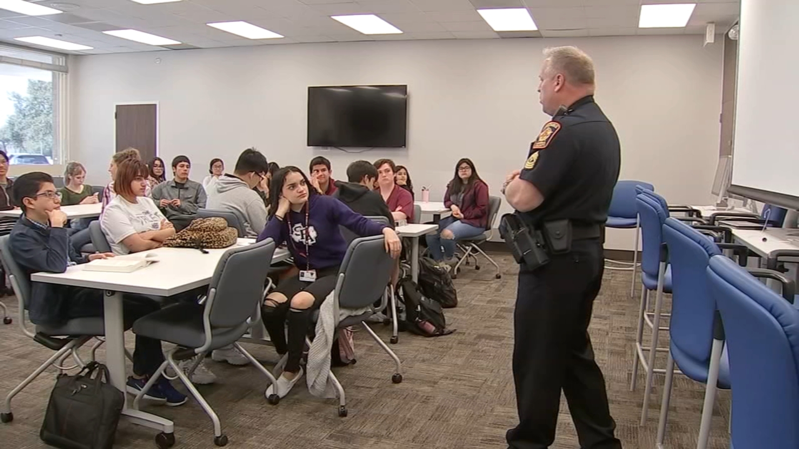 Teens learn about law enforcement from deputy constables at the Guthrie ...