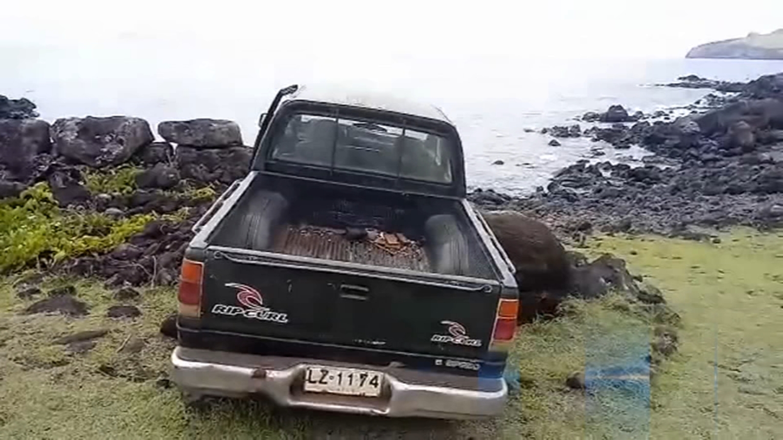 Easter Island moai statue destroyed by truck - ABC7 Chicago