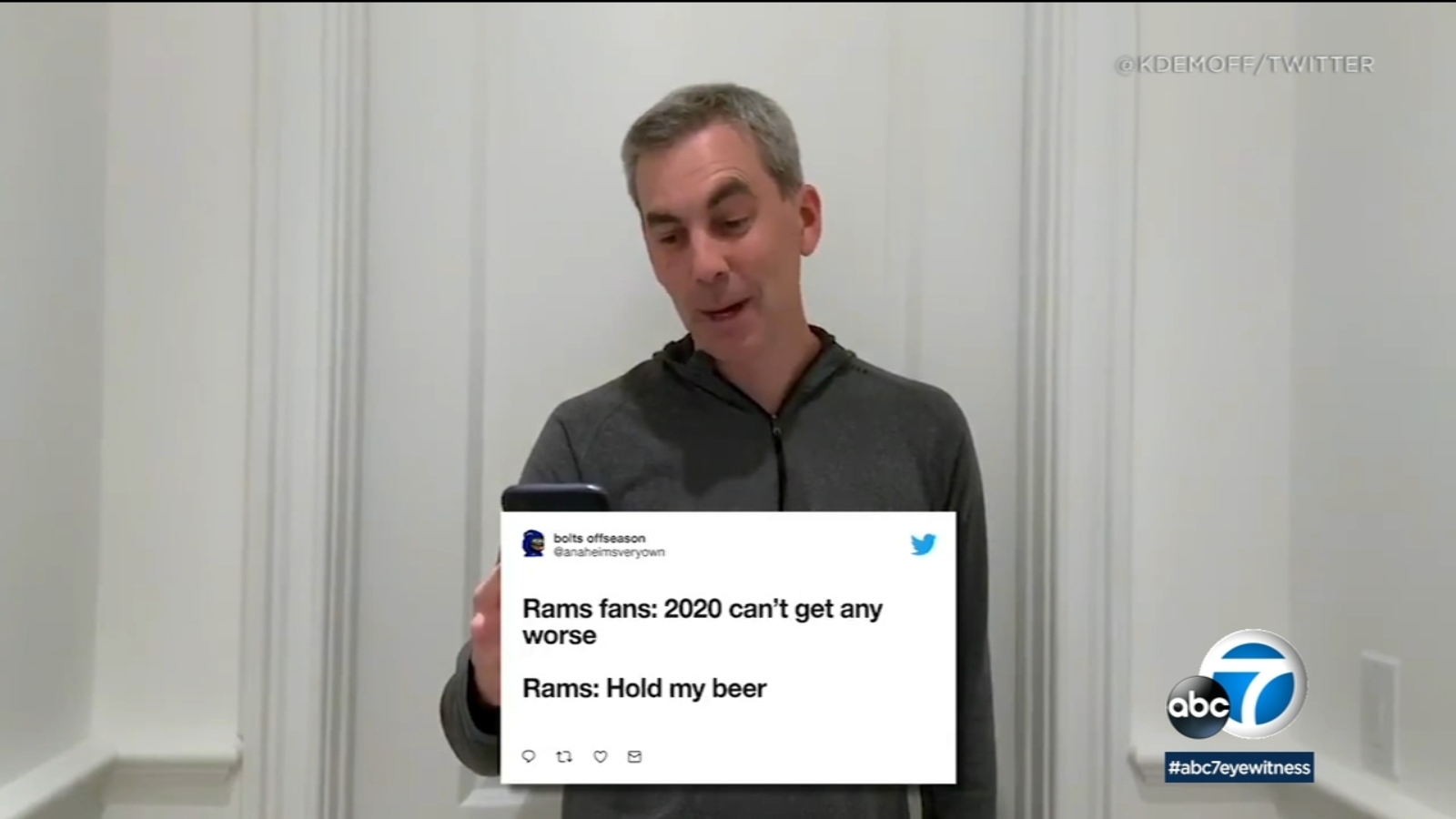 Rams exec reads 'mean tweets' about team's new logo after fundraiser ...