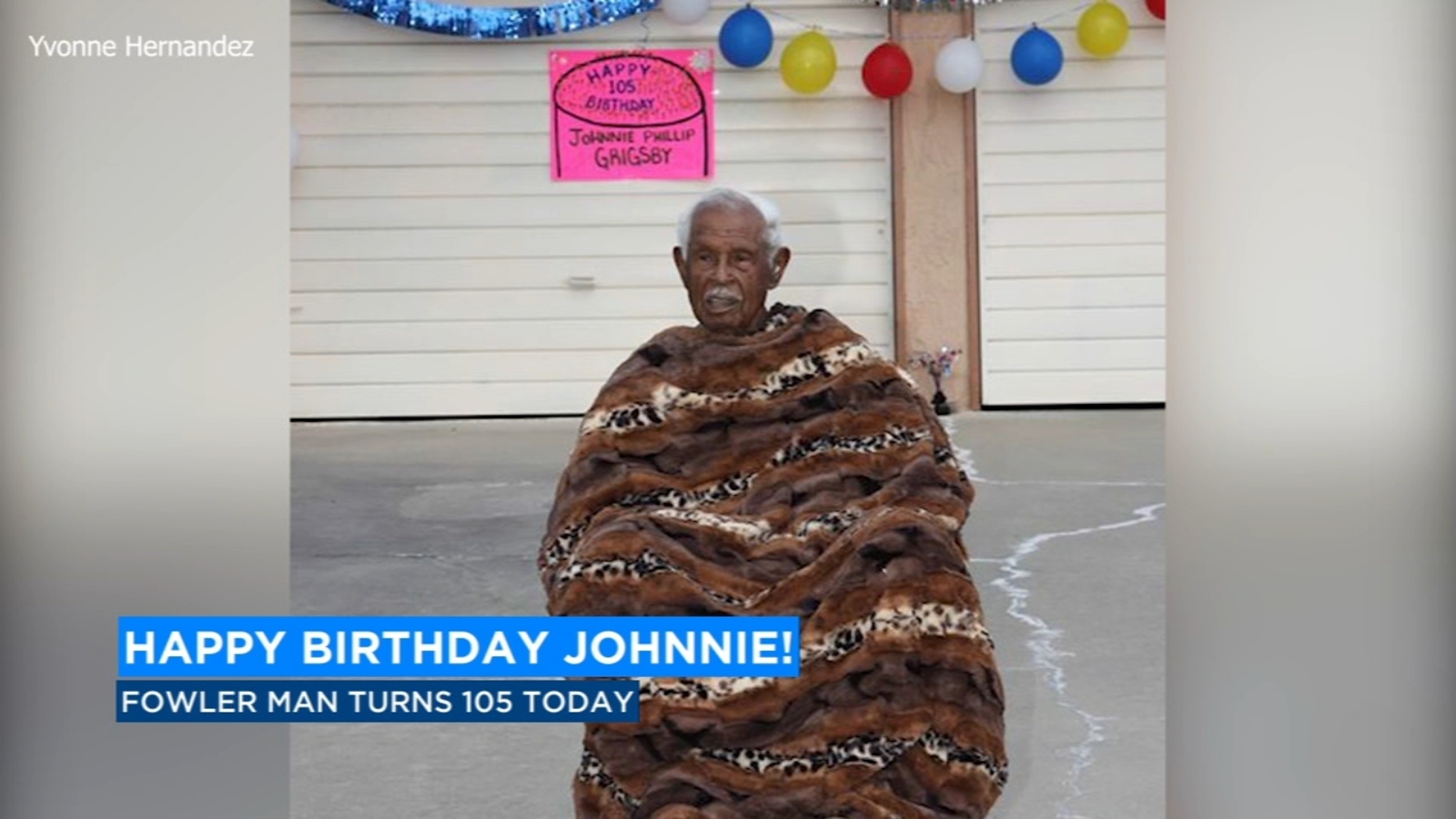 Drive-by birthday celebration held for Fowler man turning 105 - ABC30 ...