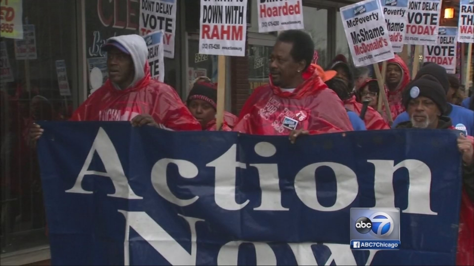 Fastfood Workers Protest At Mcdonalds Abc7 Chicago