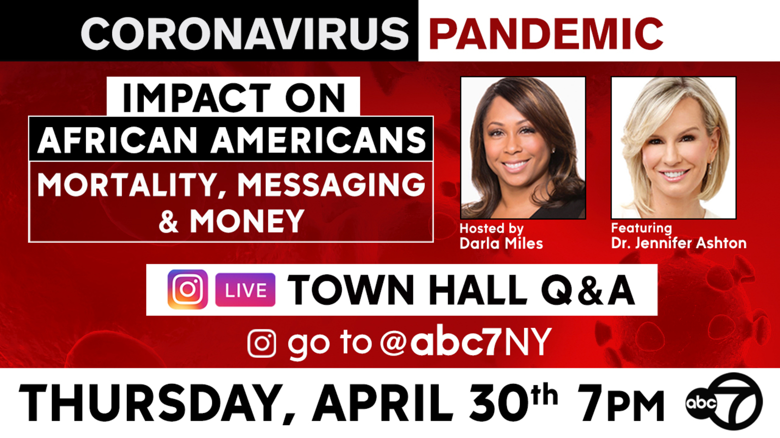 WABC-TV hosts Instagram Town Hall on African Americans and COVID-19 ...