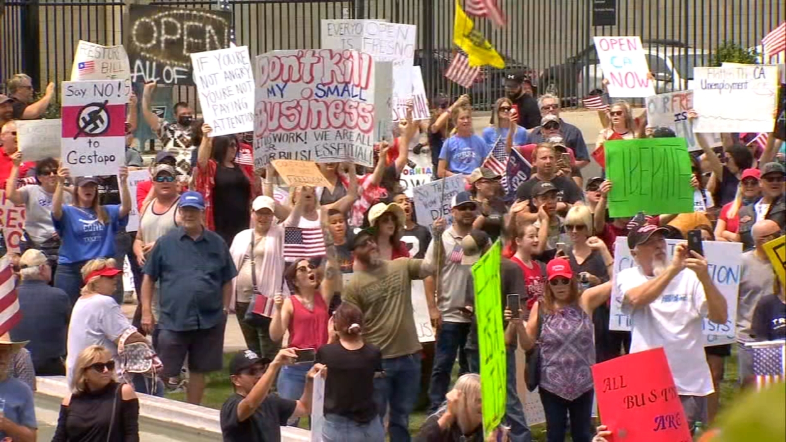 Dozens rally at City Hall to 'Open Fresno' - ABC30 Fresno