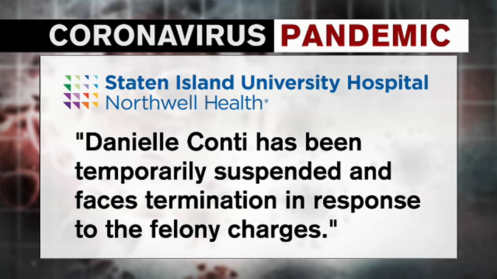 Coronavirus New York City: Staten Island nurse Danielle Conti accused ...