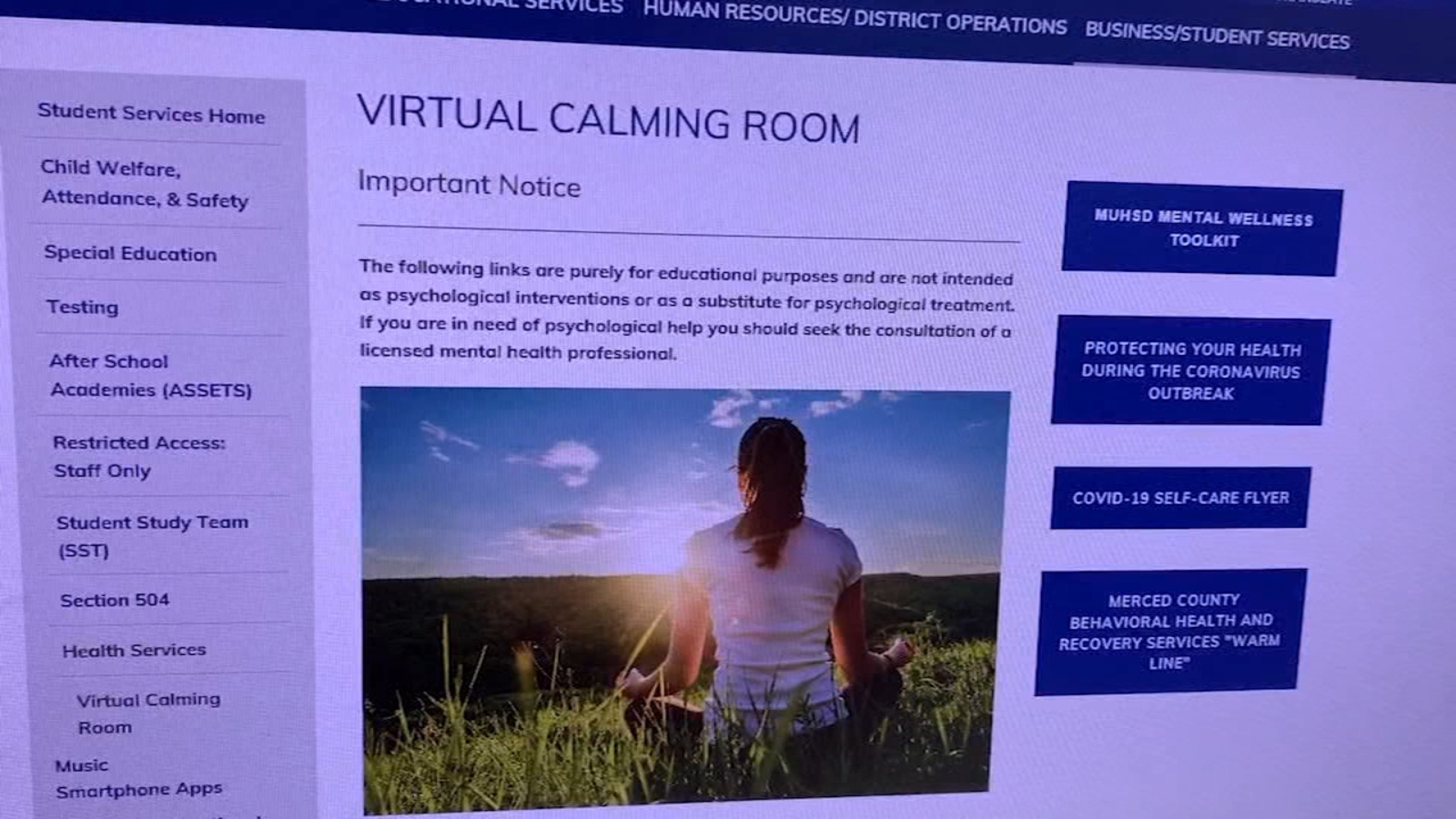Merced Union High School District launches virtual 'calming room' for ...