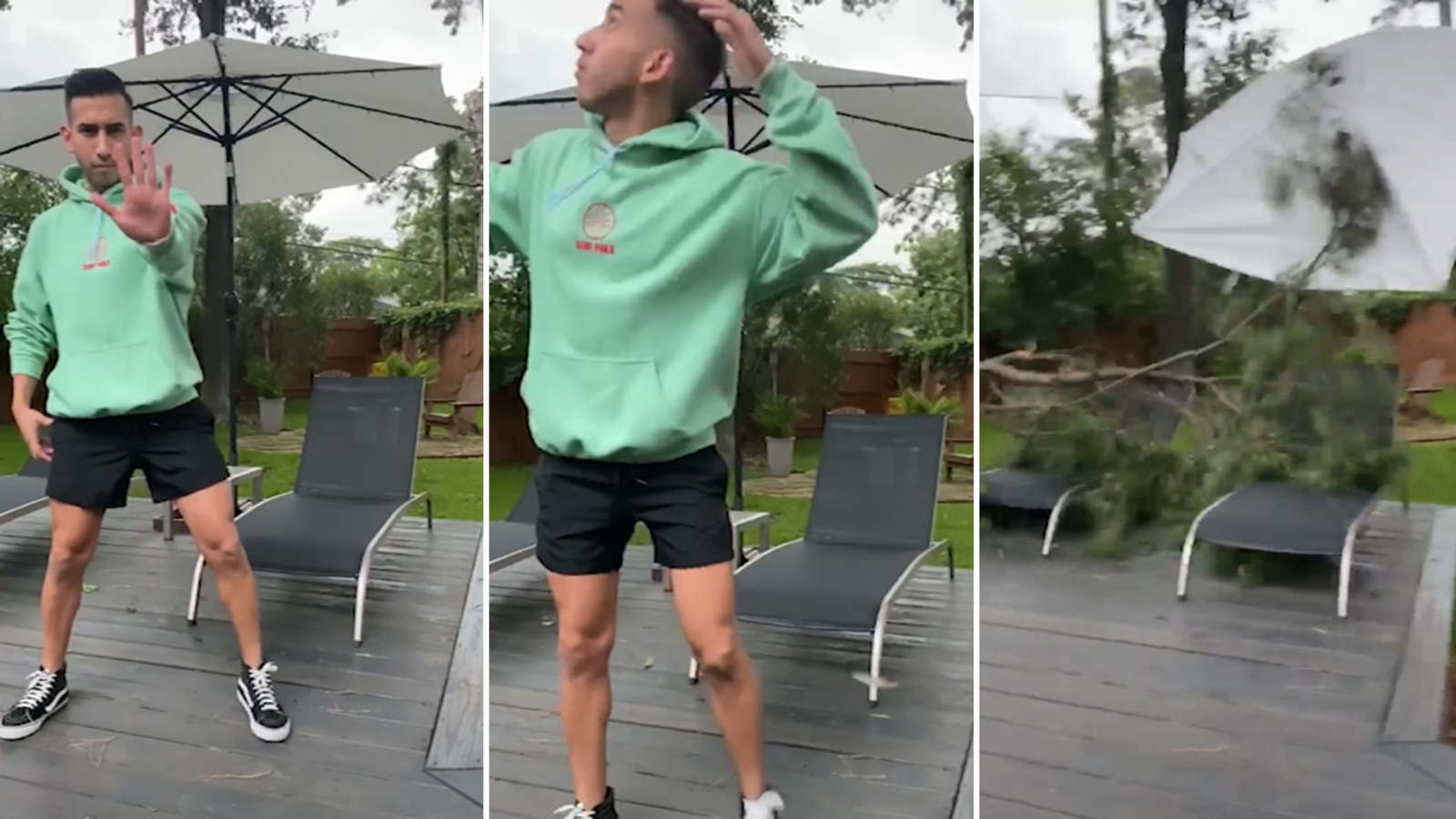 Houston Tiktok dancer gets out of way of falling tree while recording ...