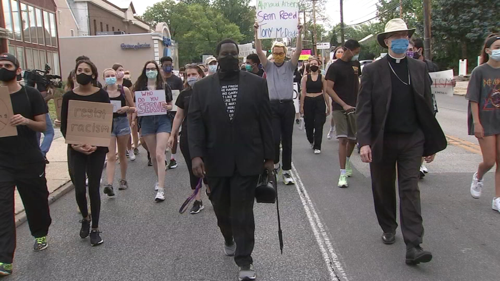 Protesters in Narberth, Pennsylvania taking stand against racism - 6abc ...