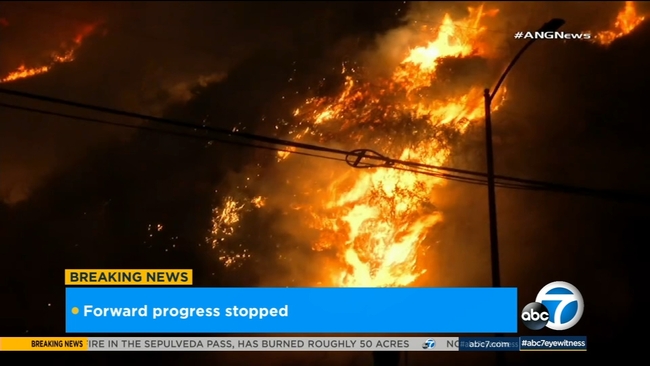 Sepulveda Fire in Bel Air: Brush fire erupts off 405 Freeway in ...