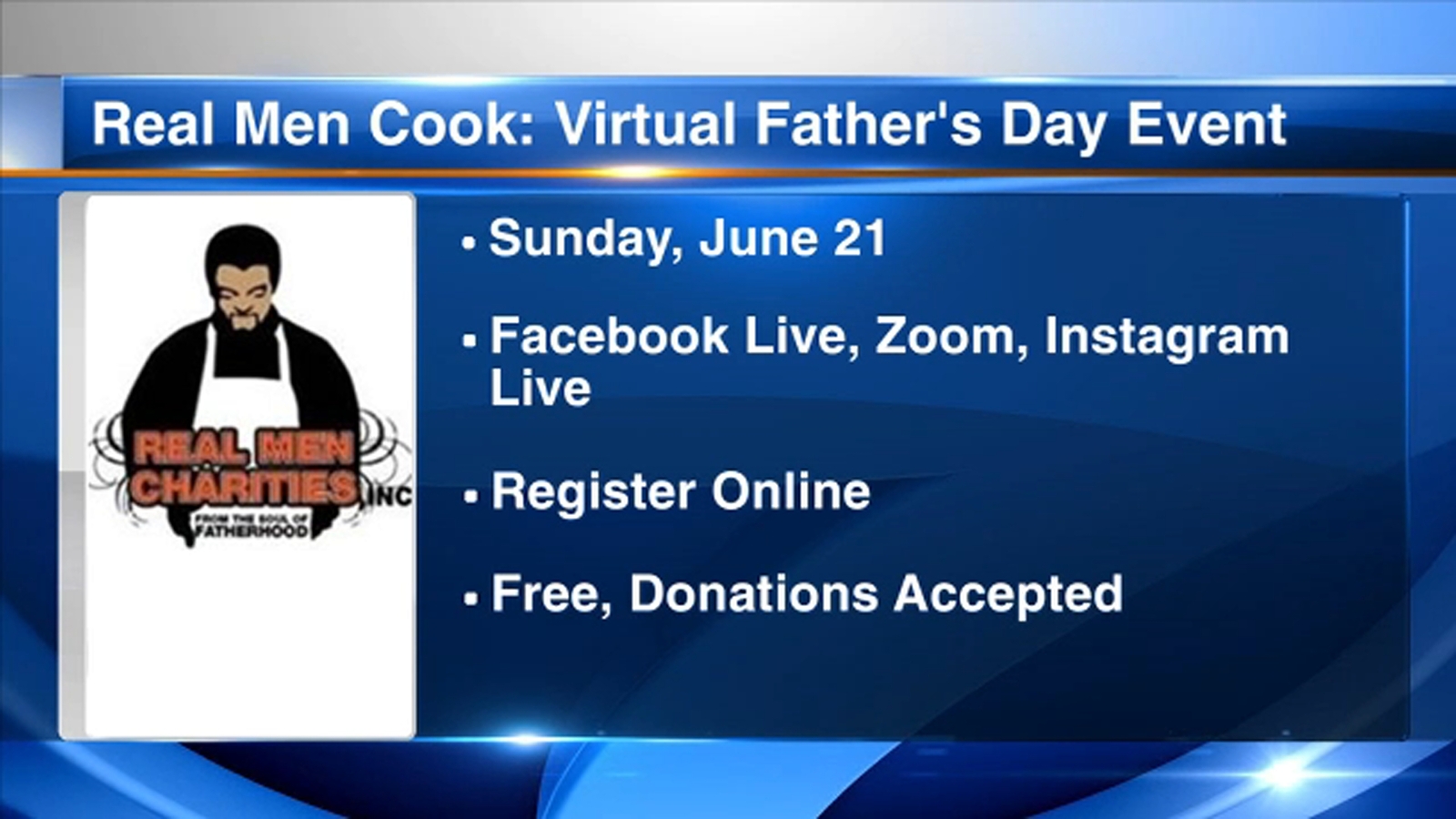 Real Men Cook 2020 celebrates 4th decade, goes virtual - ABC7 Chicago