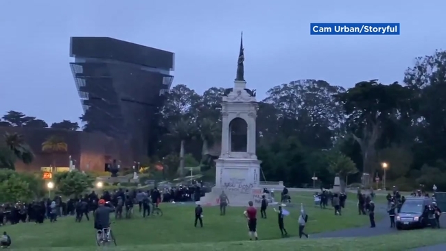 Statue of former San Jose mayor Thomas Fallon vandalized with graffiti ...