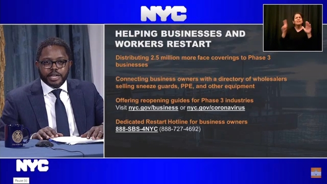 Reopen NYC: Phase 3 plans for New York City detailed by Mayor Bill de ...