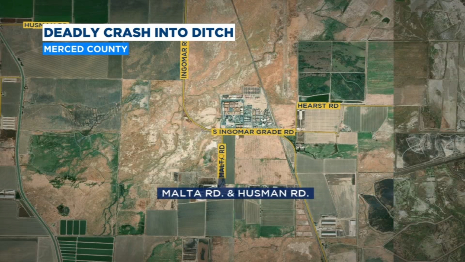 At least 1 dead after car crashes into ditch in Merced County - ABC30 ...