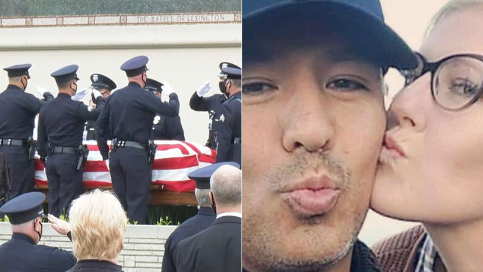 Funeral service held at Forest Lawn Hollywood Hills for LAPD officer ...