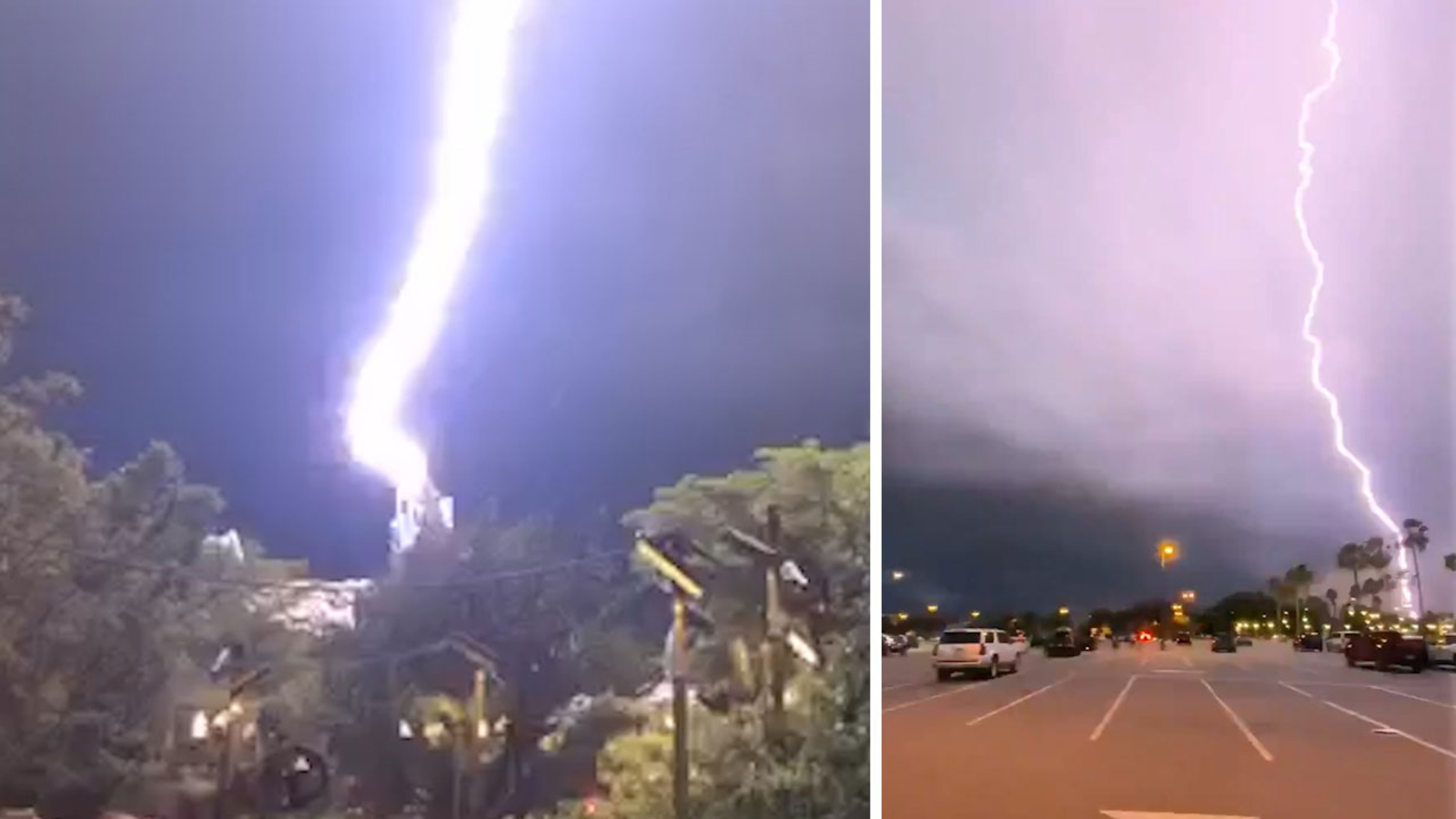 Lightning at Walt Disney World Galaxy's Edge caught on camera in ...