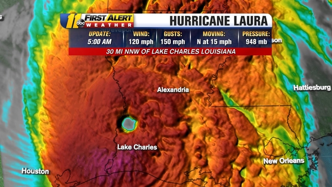 Hurricane Laura path, tracker: Storm moving north in western Louisiana ...