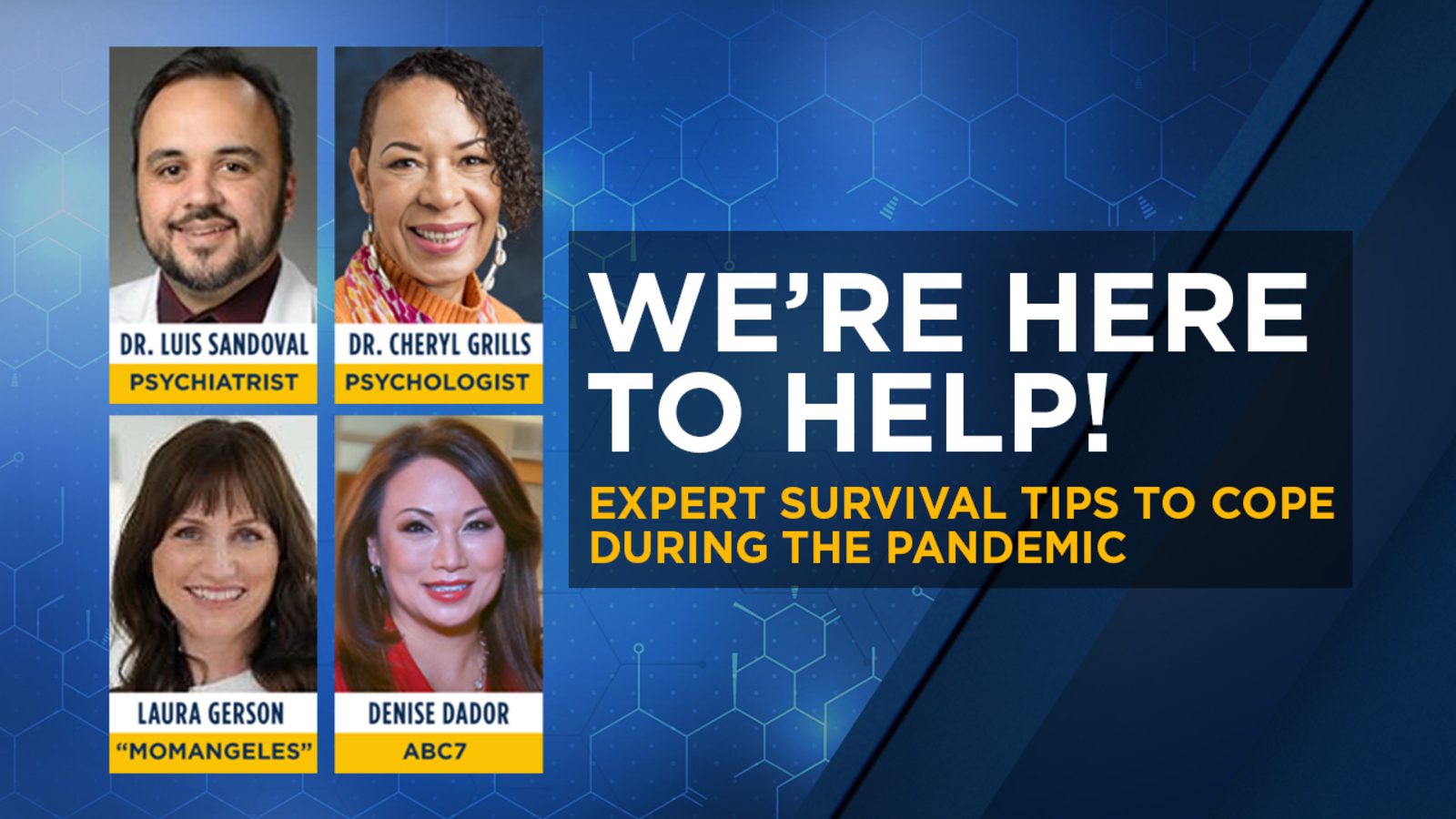 Virtual town hall: Mental health experts share tips on how to cope amid ...