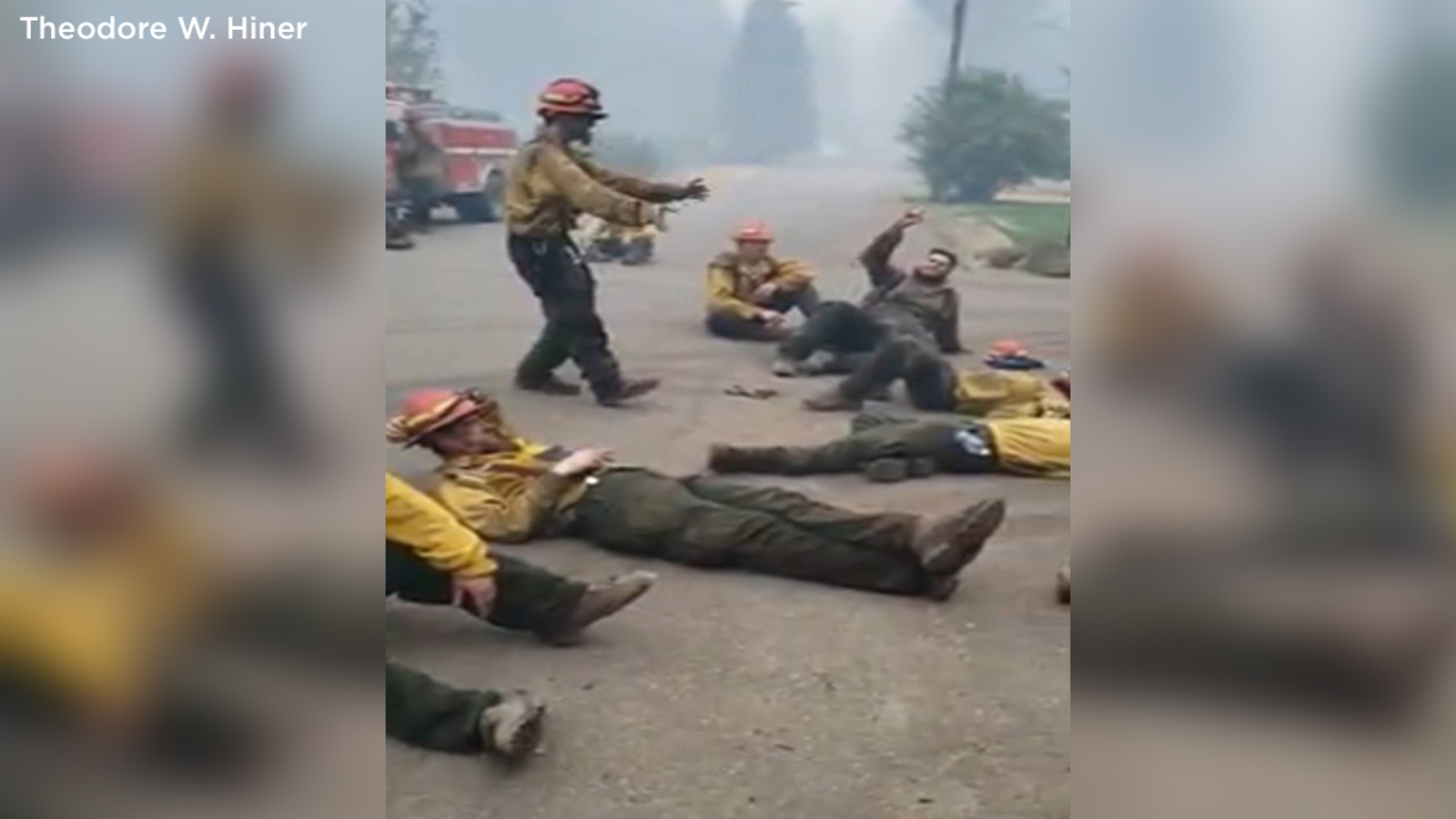 VIDEO: Exhausted firefighters sing 'Take Me Out to the Fire Line' after ...