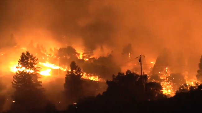 Map shows Glass, Shady fires burning in North Bay area untouched by ...