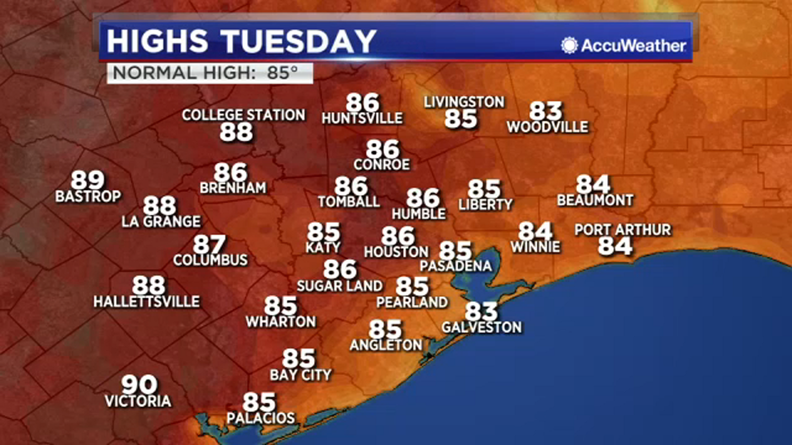 Houston Texas Weather Map