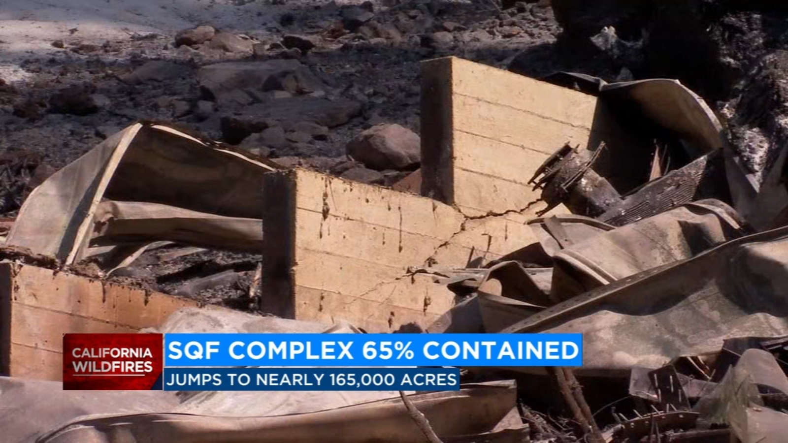 SQF Complex Fire: 164,993 acres burned, 65% contained, latest ...