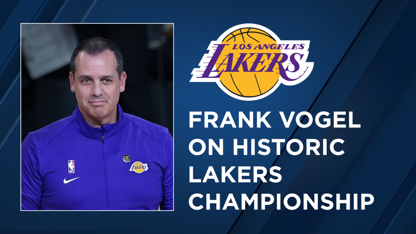 Rob Fukuzaki interviews Lakers head coach Frank Vogel - ABC7 Los Angeles