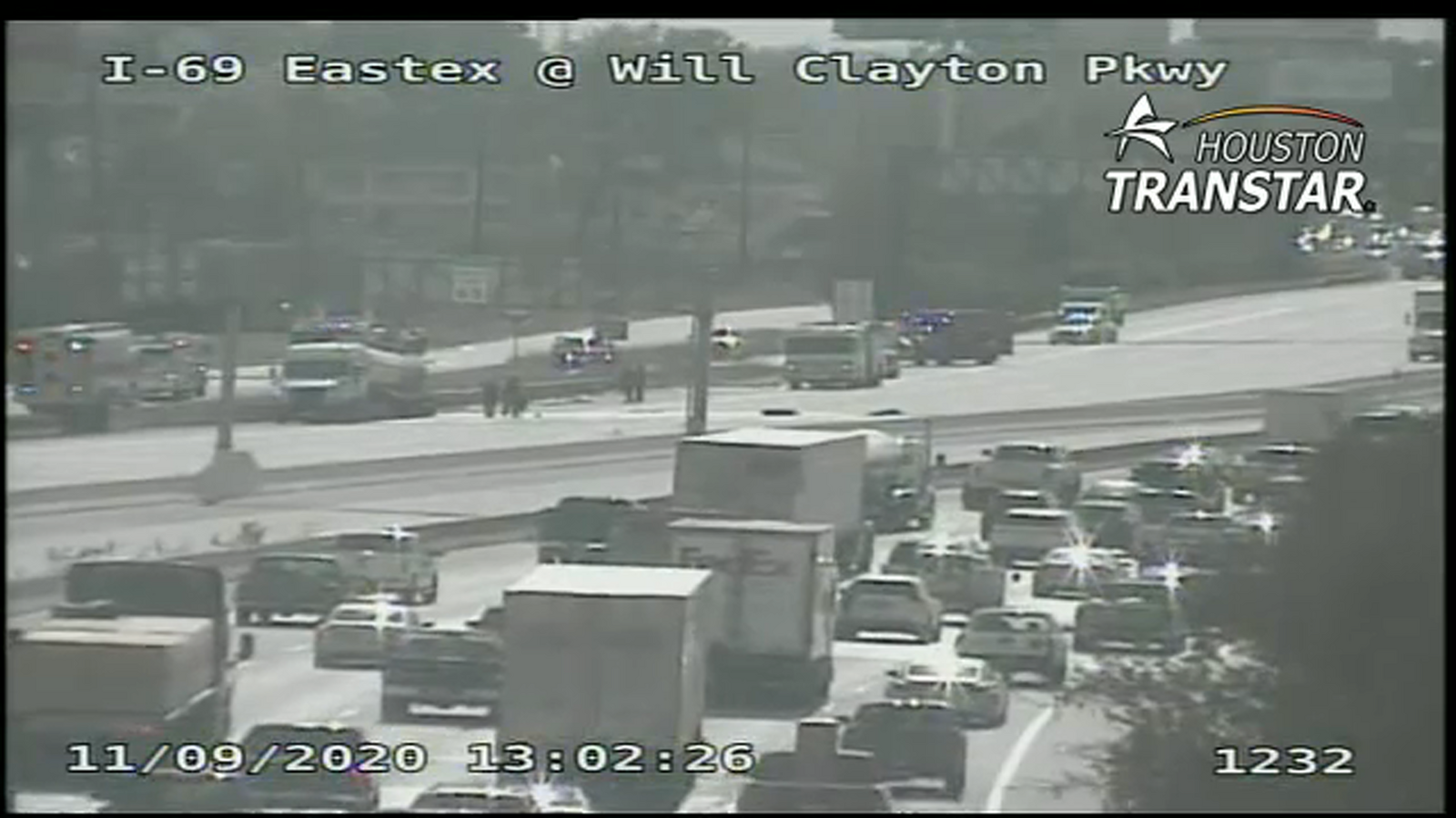 Eastex Freeway reopened after big rig wreck near Bush Airport - ABC13 ...