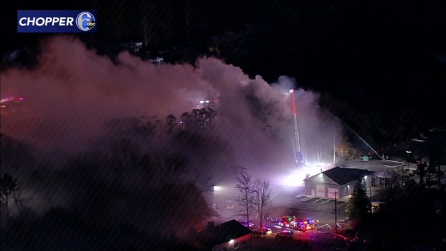 Heavy smoke billows from mulch fire in Atco, New Jersey - 6abc Philadelphia