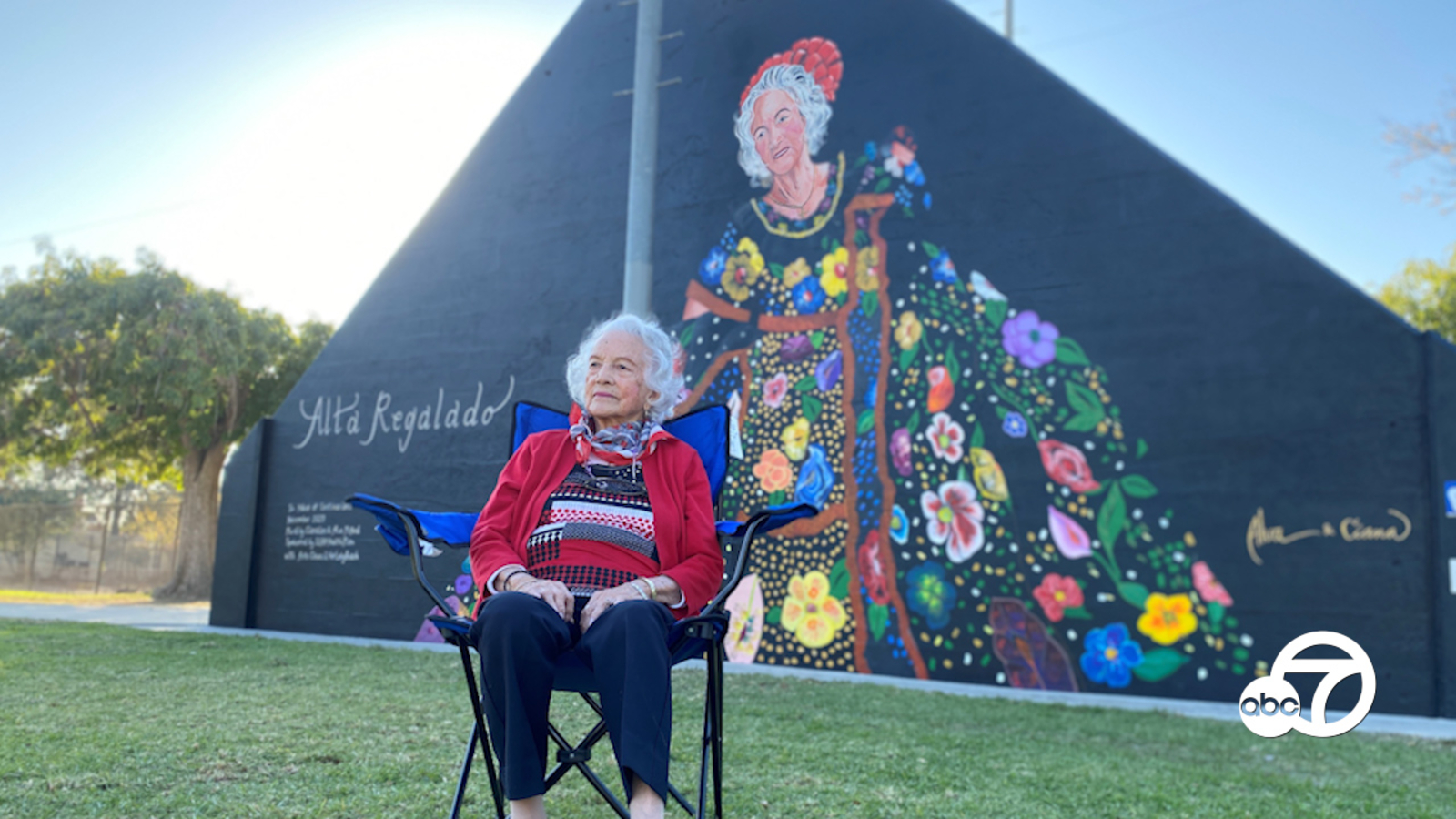 101-year-old folklórico dancer honored with mural in Long Beach - ABC7 ...