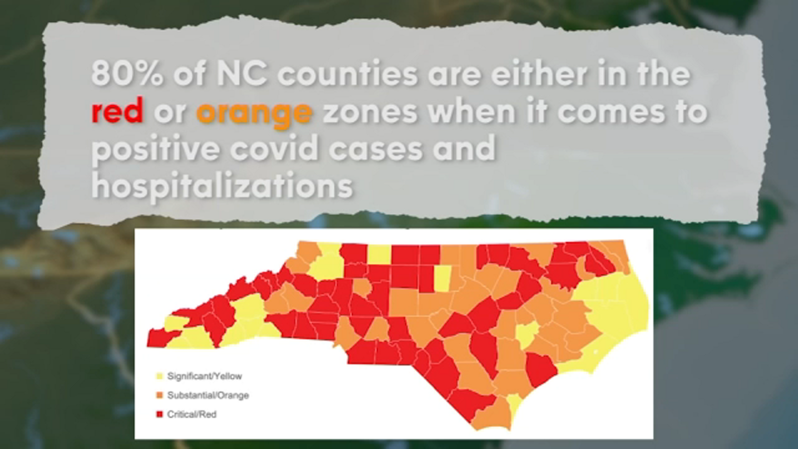 NC county alert system map: Number of North Carolina counties in the ...