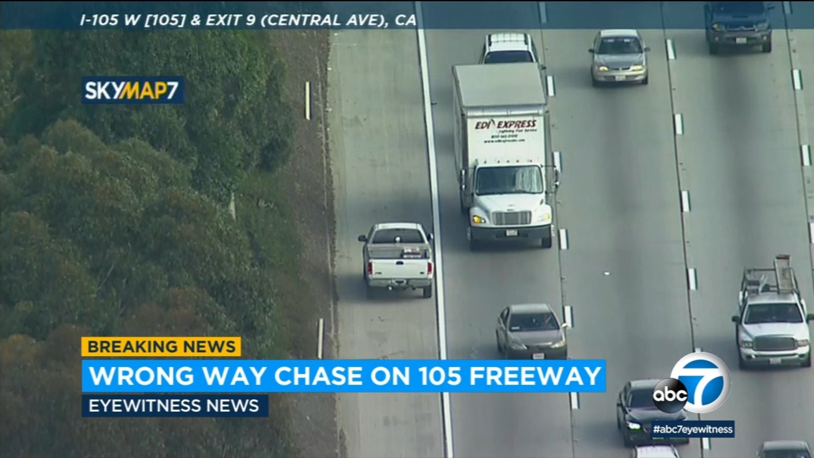 CHASE: Suspect drives wrong way on 105 Freeway in Inglewood area - ABC7 ...