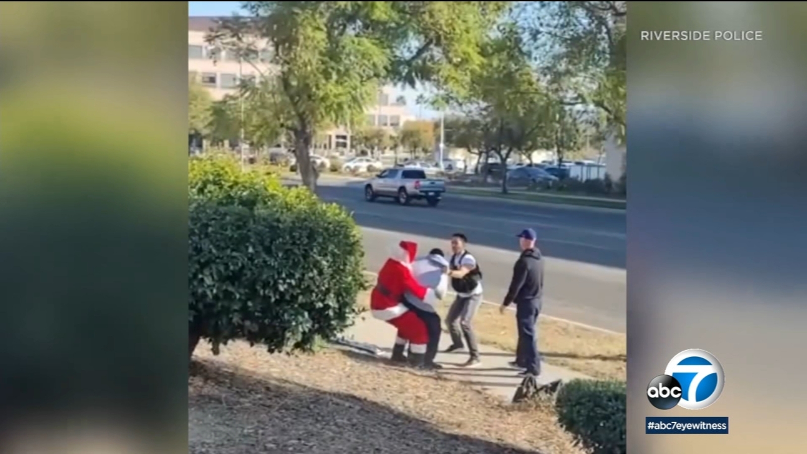 Riverside police officers dressed as Santa Claus and elf nab suspected ...
