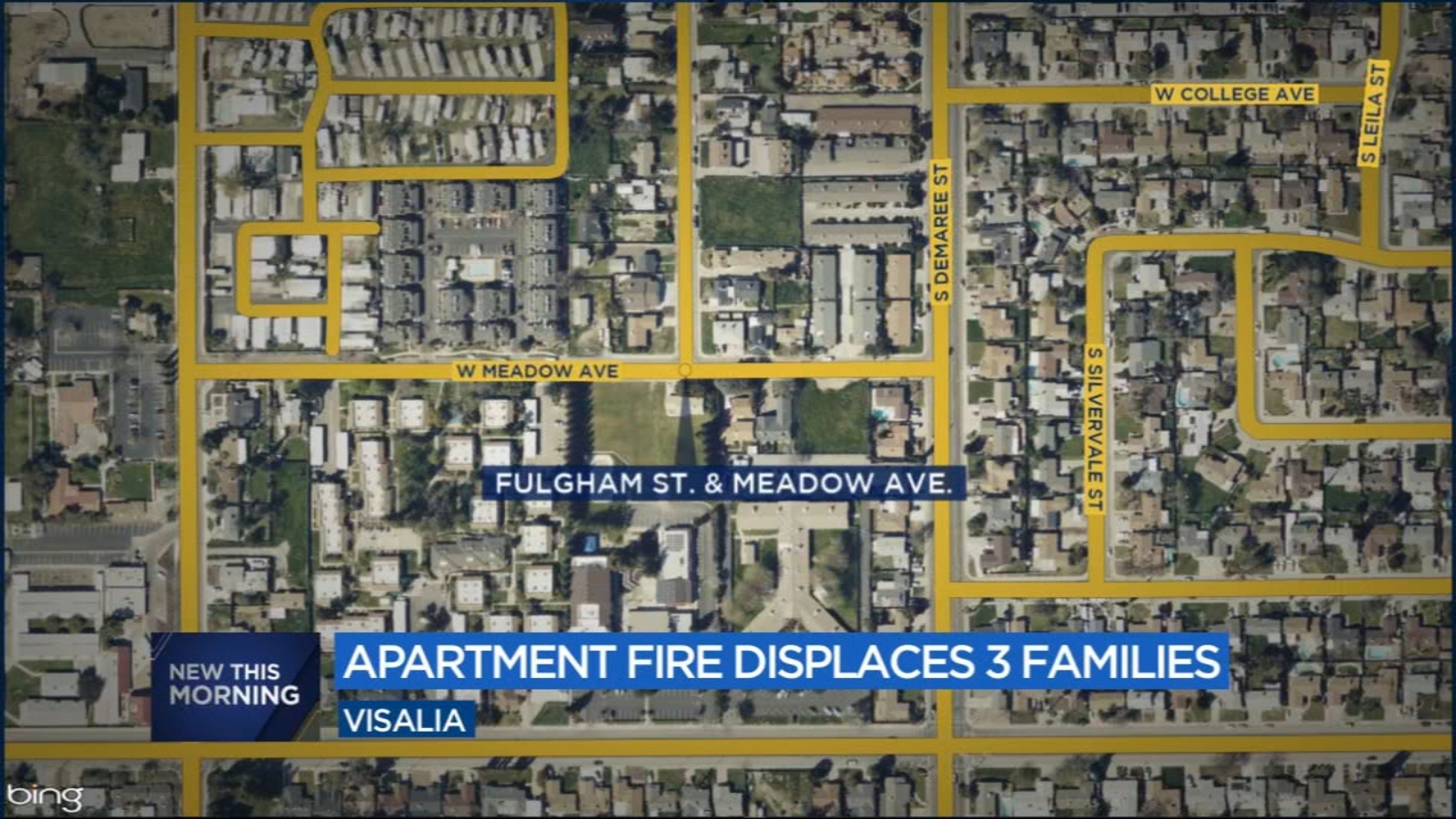 Three families displaced after apartment fire in Visalia - ABC30 Fresno