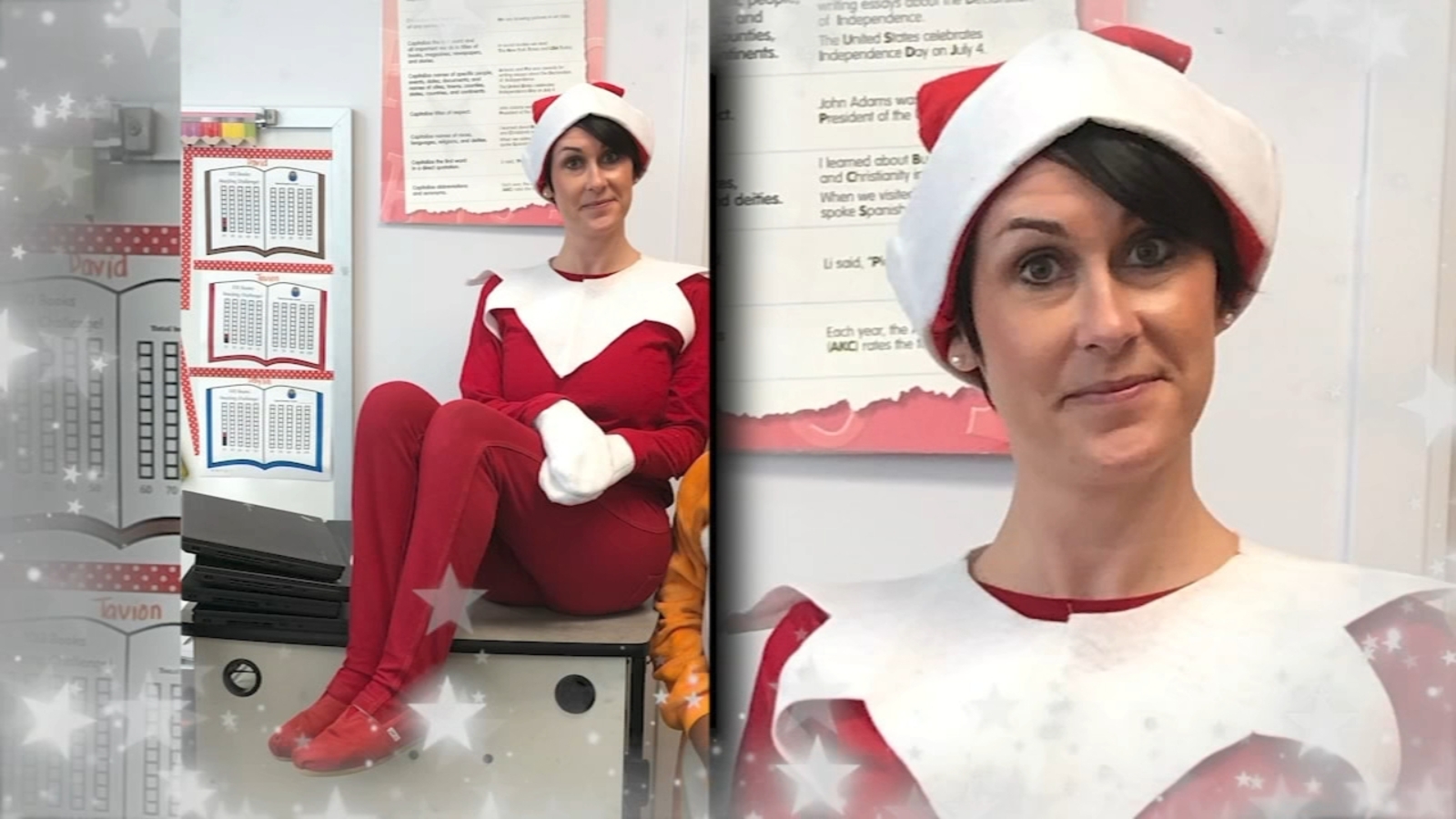 Sarah Payne: Abbotts Creek Elementary School teacher dressed as Elf on ...