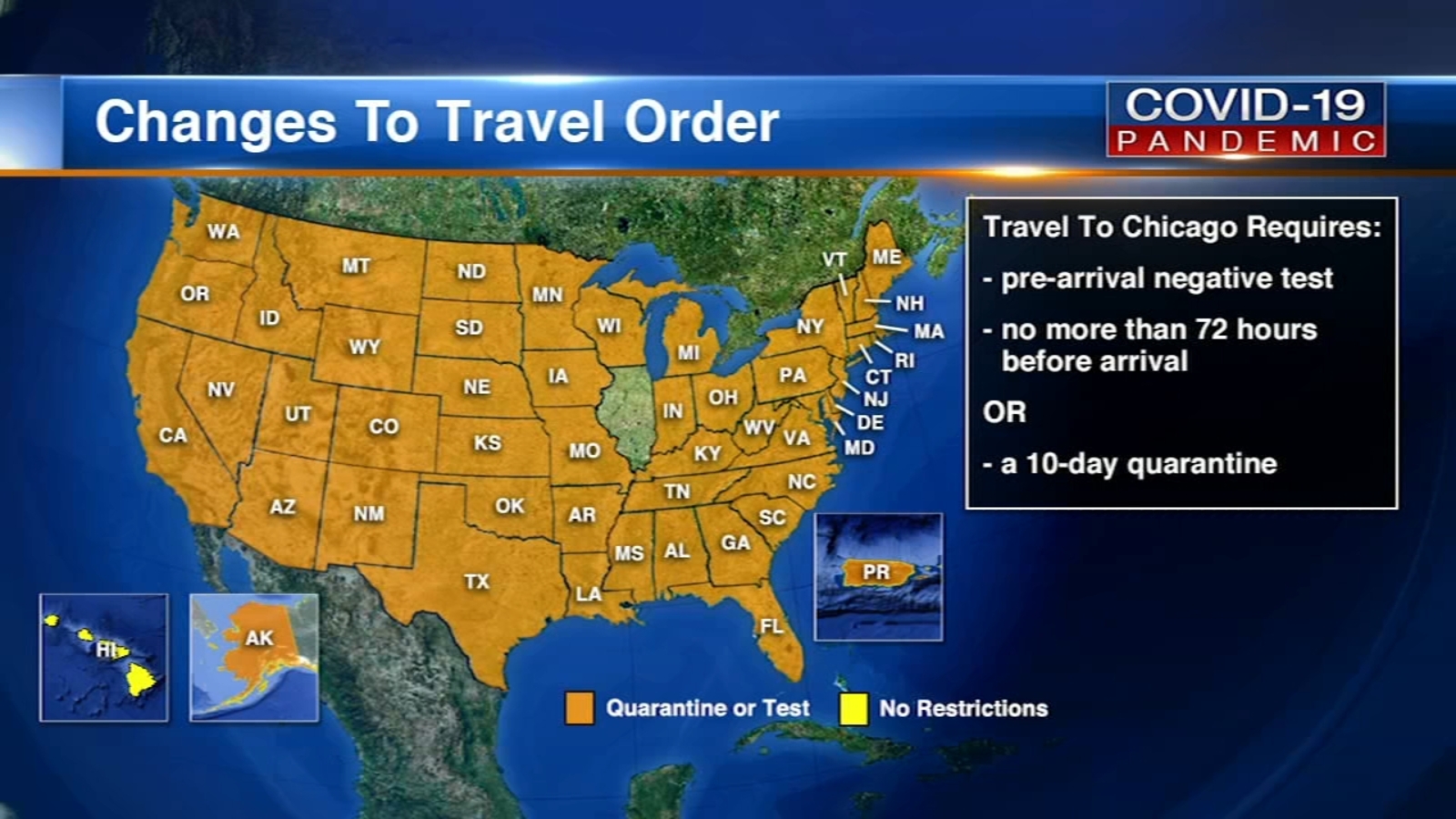 Chicago COVID travel quarantine order reformatted to 2-tier system ...