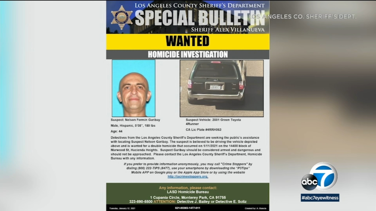 Man Sought After Allegedly Killing Mother Stepfather With Baseball Bat
