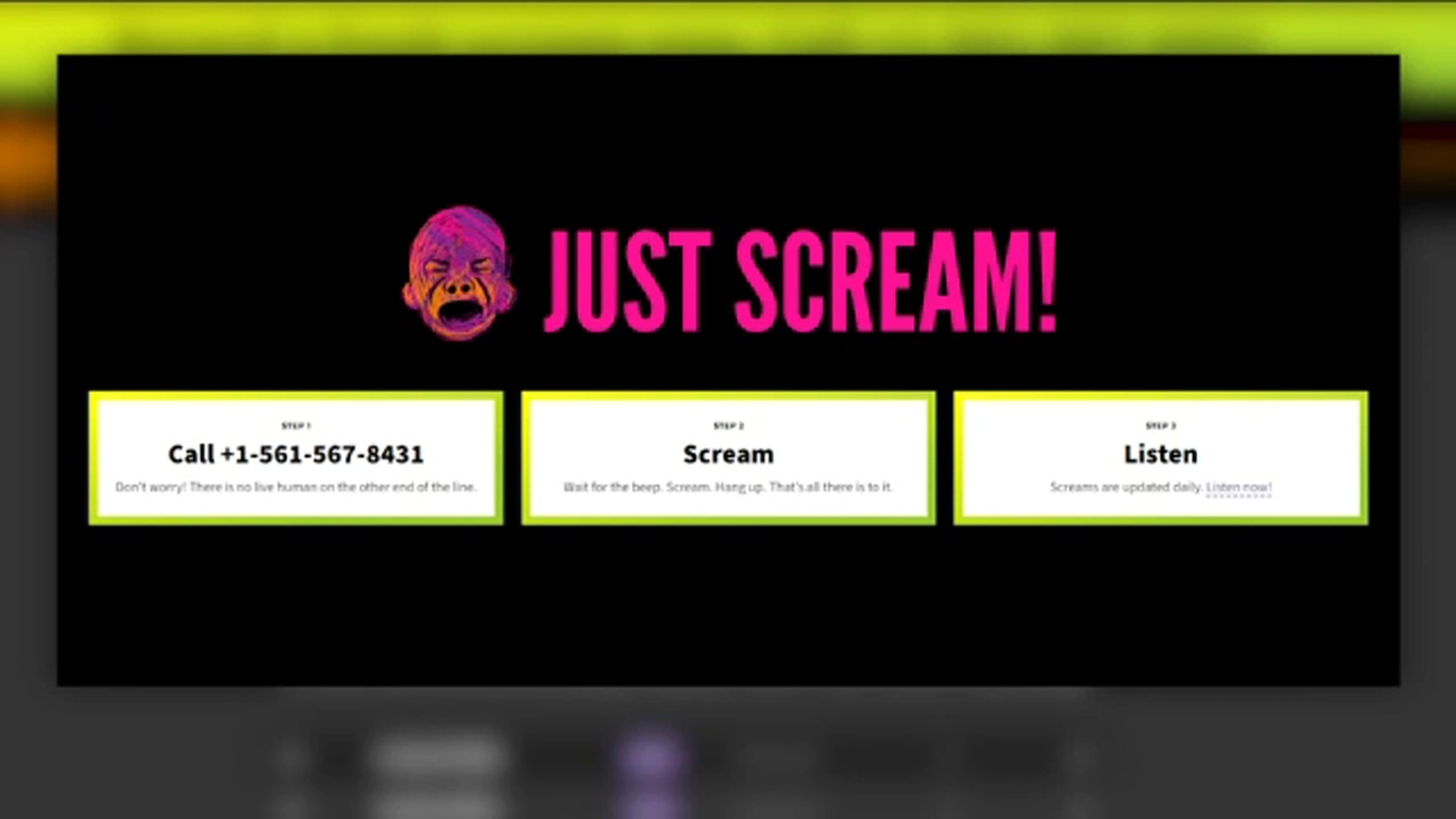 Let out your frustrations by calling the 'Just Scream!' hotline - ABC7 ...